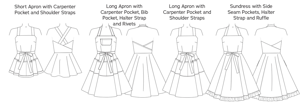 Artist Apron Dress Pattern – Charm Patterns