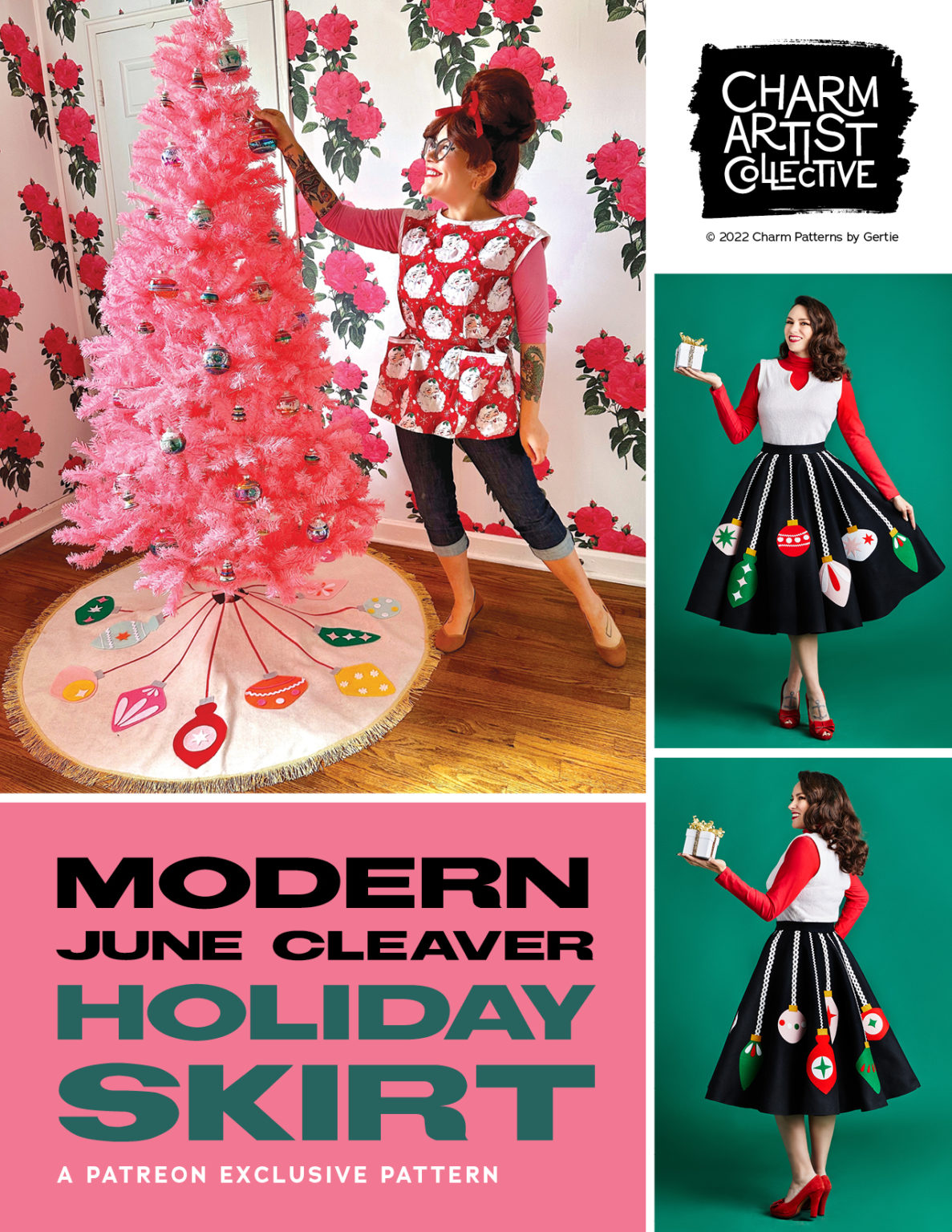 Modern June Cleaver Holiday Skirt Pattern – Charm Patterns