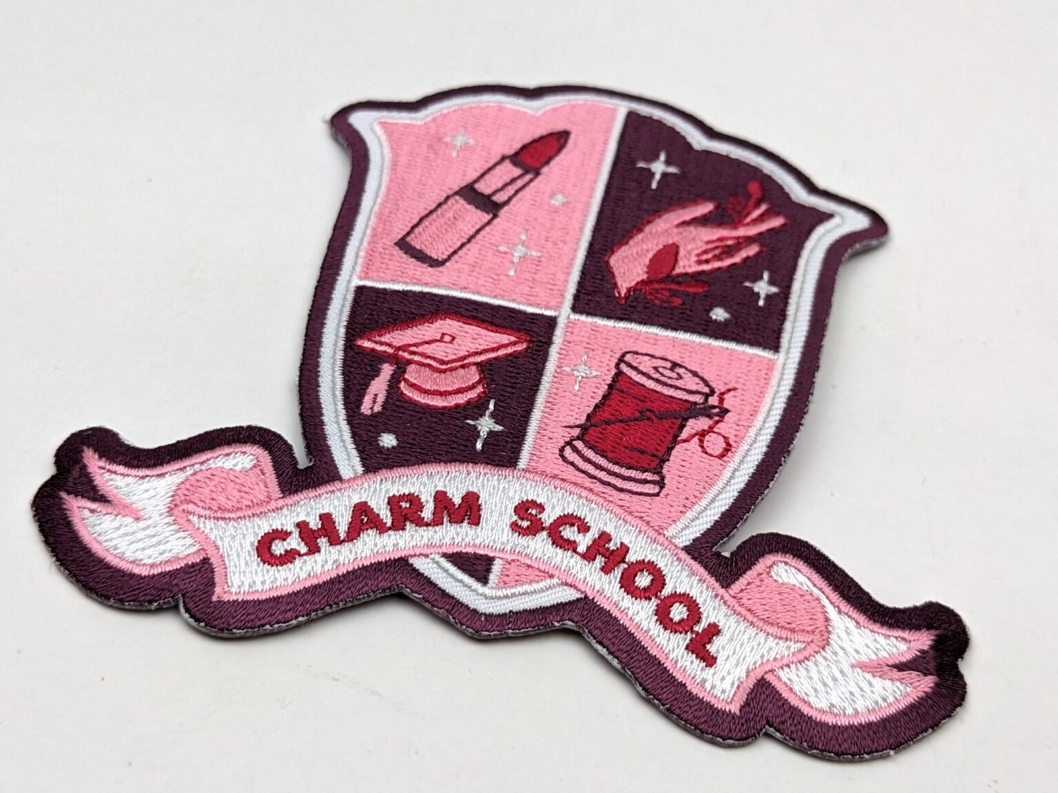 Charm School Crest Patch – Charm Patterns