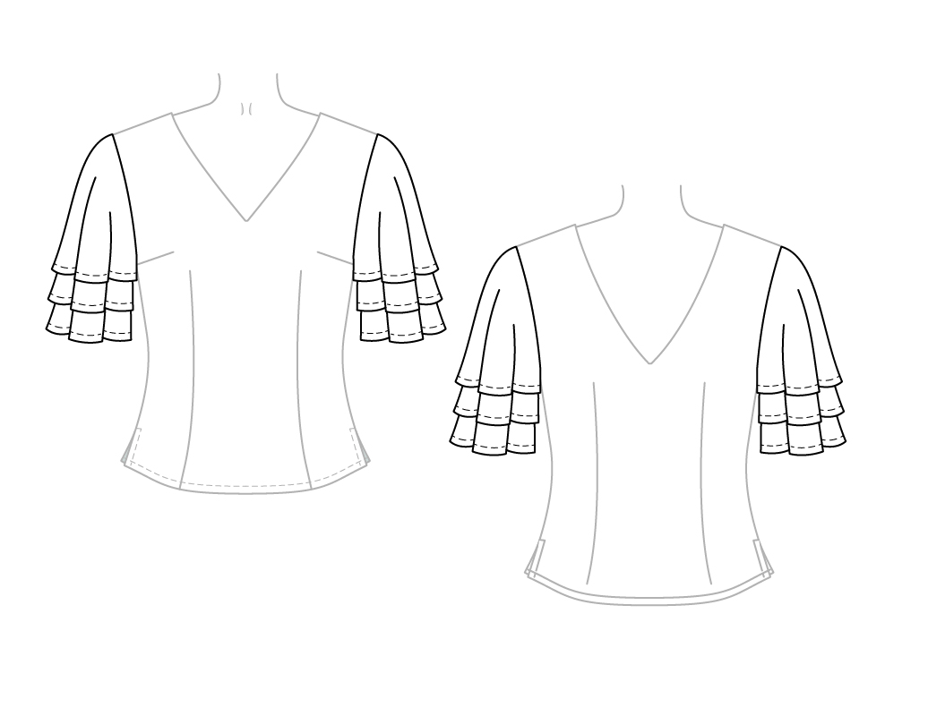 Honor Roll Flutter Sleeve Pattern – Charm Patterns