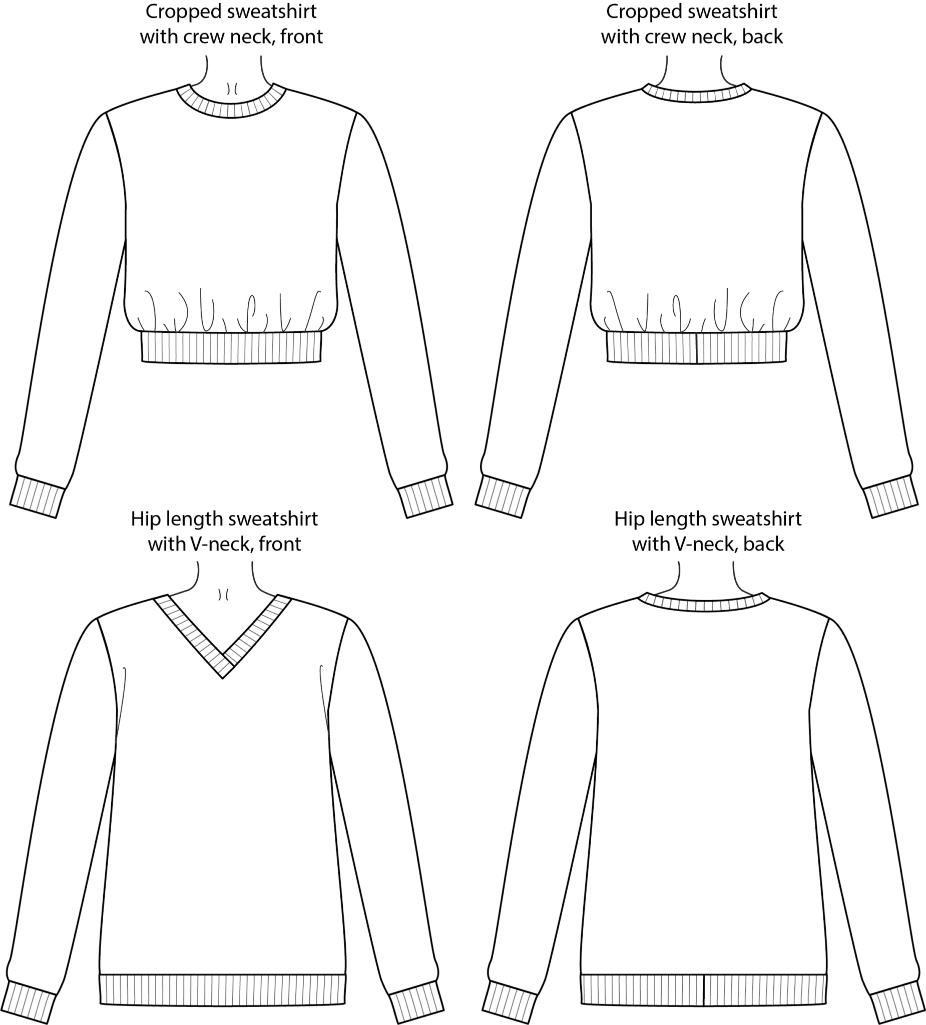 Varsity Sweatshirt Pattern – Charm Patterns
