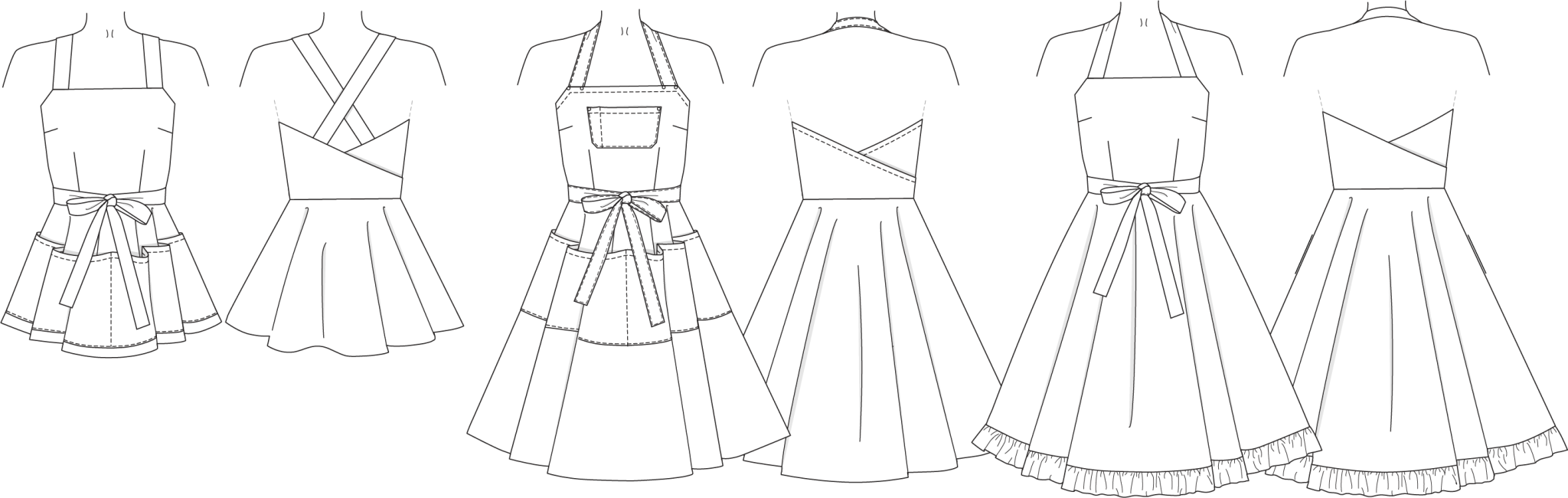 Artist Apron Dress – Charm Patterns